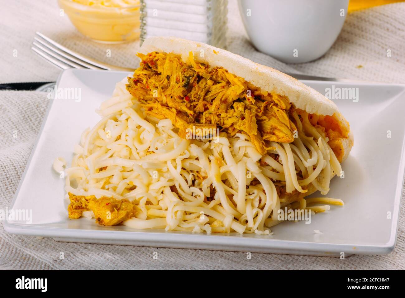 Typical Venezuelan food, Arepa Stock Photo - Alamy