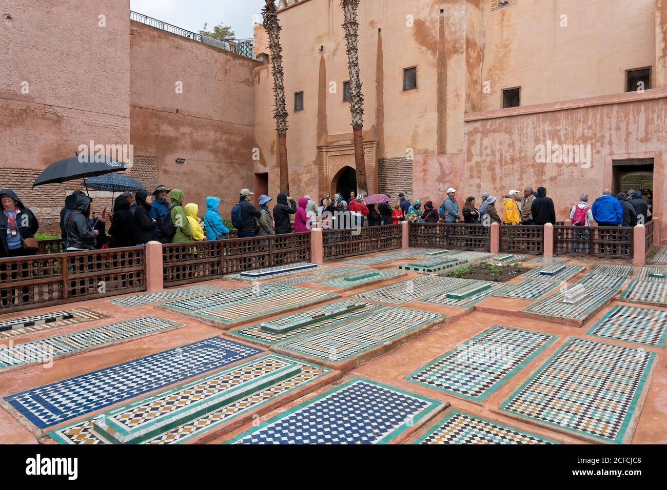 Marrakech, Morocco., Saadian Tombs, visitor queue, Islamic, Arabic ...