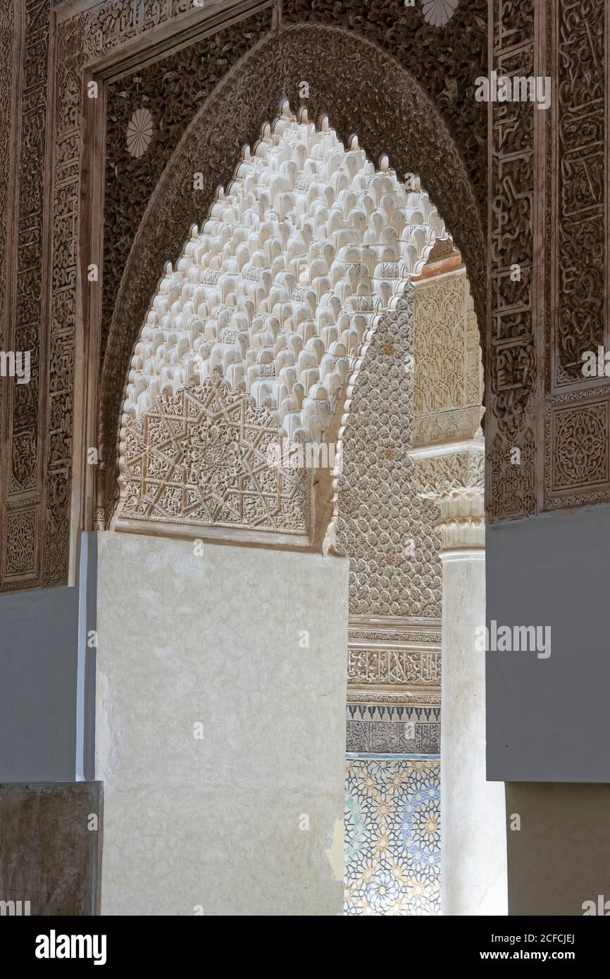 architecture, decorative alabaster, creative, doorway, Marrakech ...