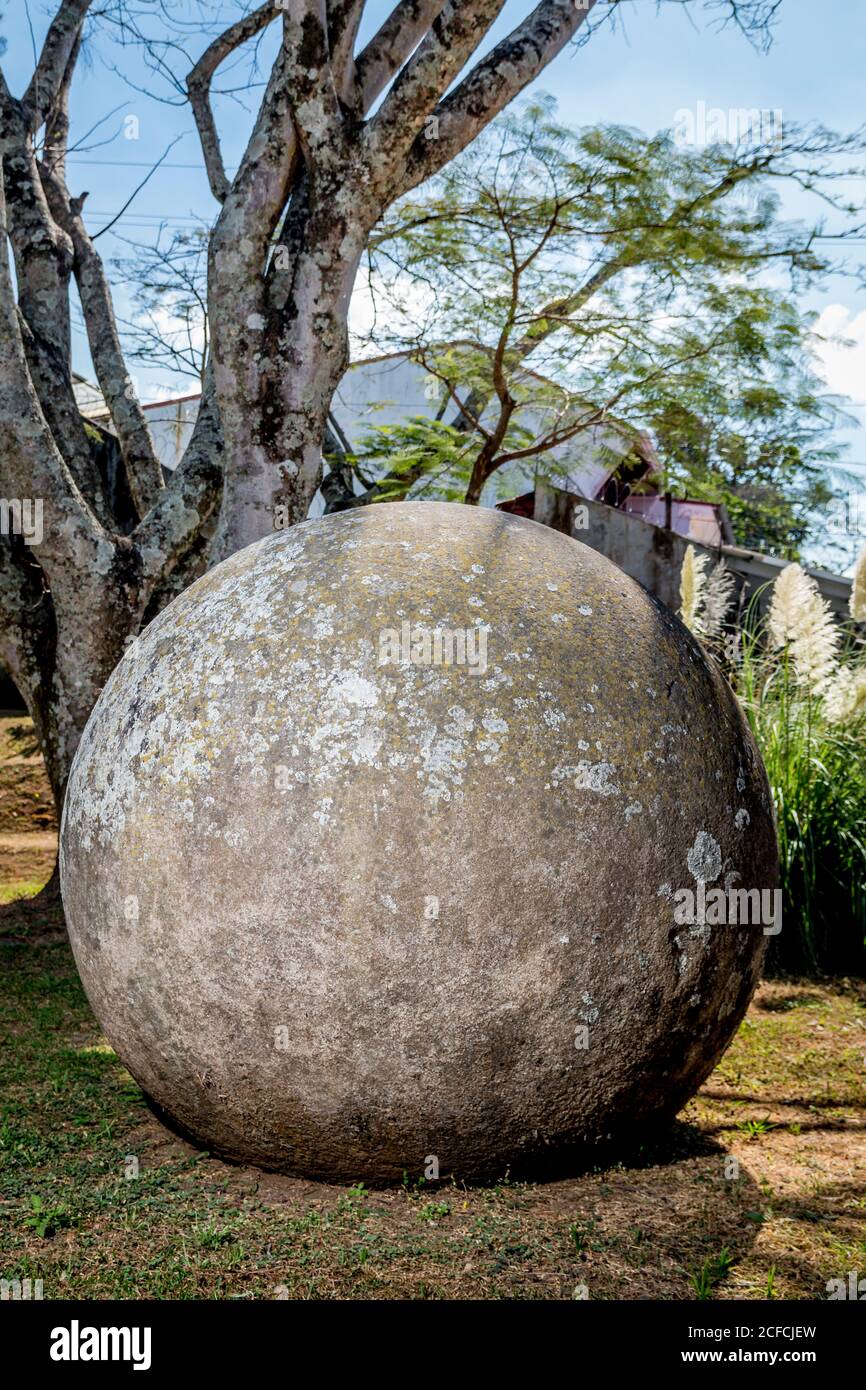 Costa Rica ancient Pre Columbian stone sphere. One of the largest in ...