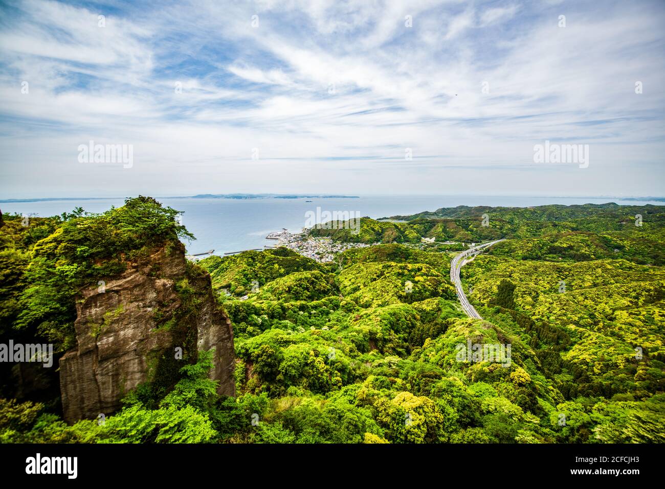 The view from Mount Nokogiri in Chiba, Japan Stock Photo - Alamy
