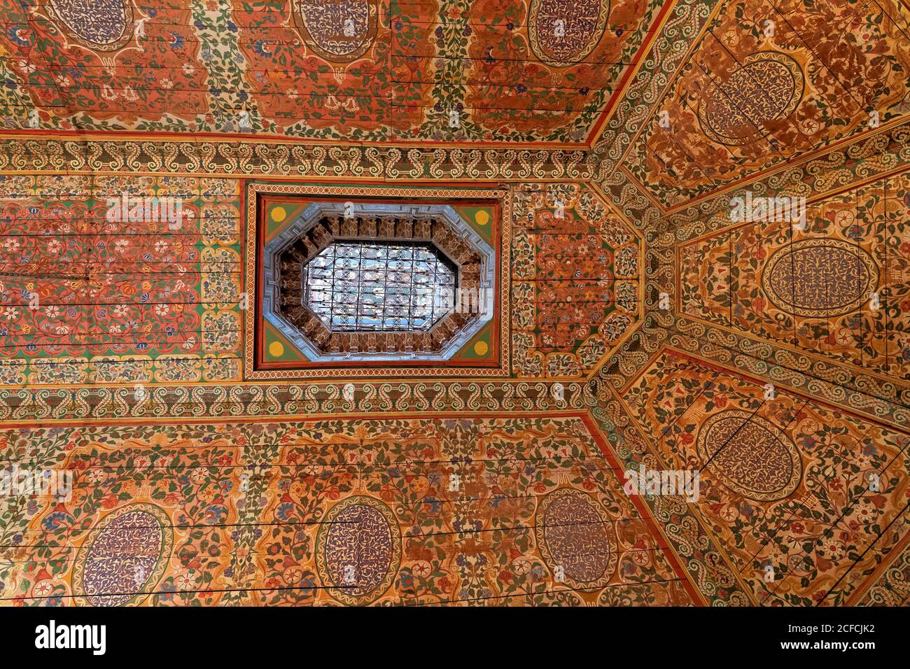 architecture, Bahia Palace, creative, decorative wood ceiling ...