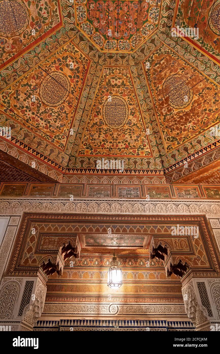 architecture, Bahia Palace, creative, decorative wood ceiling ...