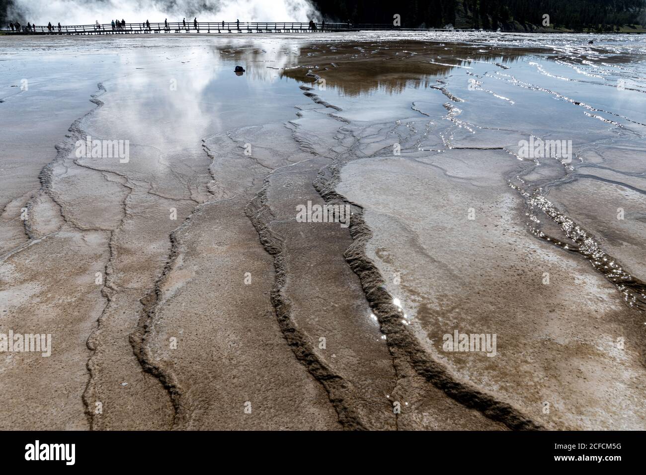 Bacteria and Mud Formations at the Grand Prismatic Sprin, Yellowstone ...