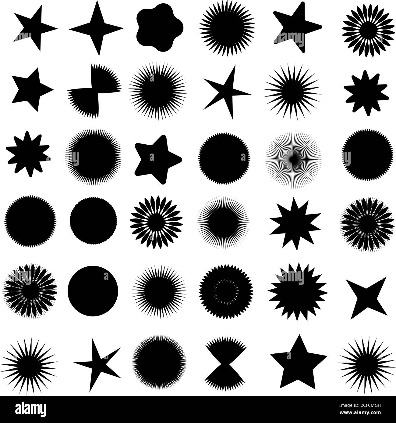 Star icons set on white background. Vector illustration Stock Vector ...