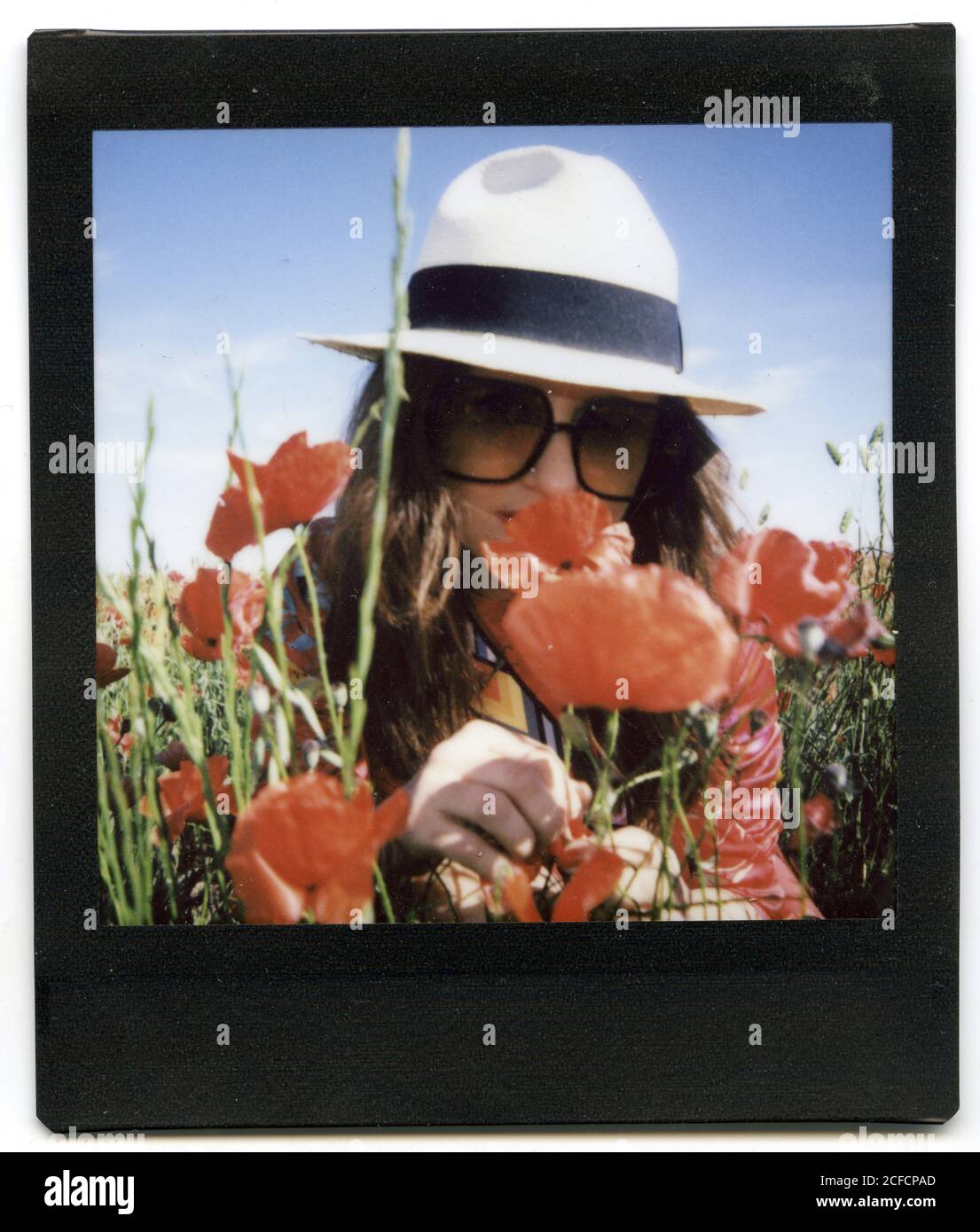 Stylish woman flowers on Cut Out Stock Images & Pictures - Alamy