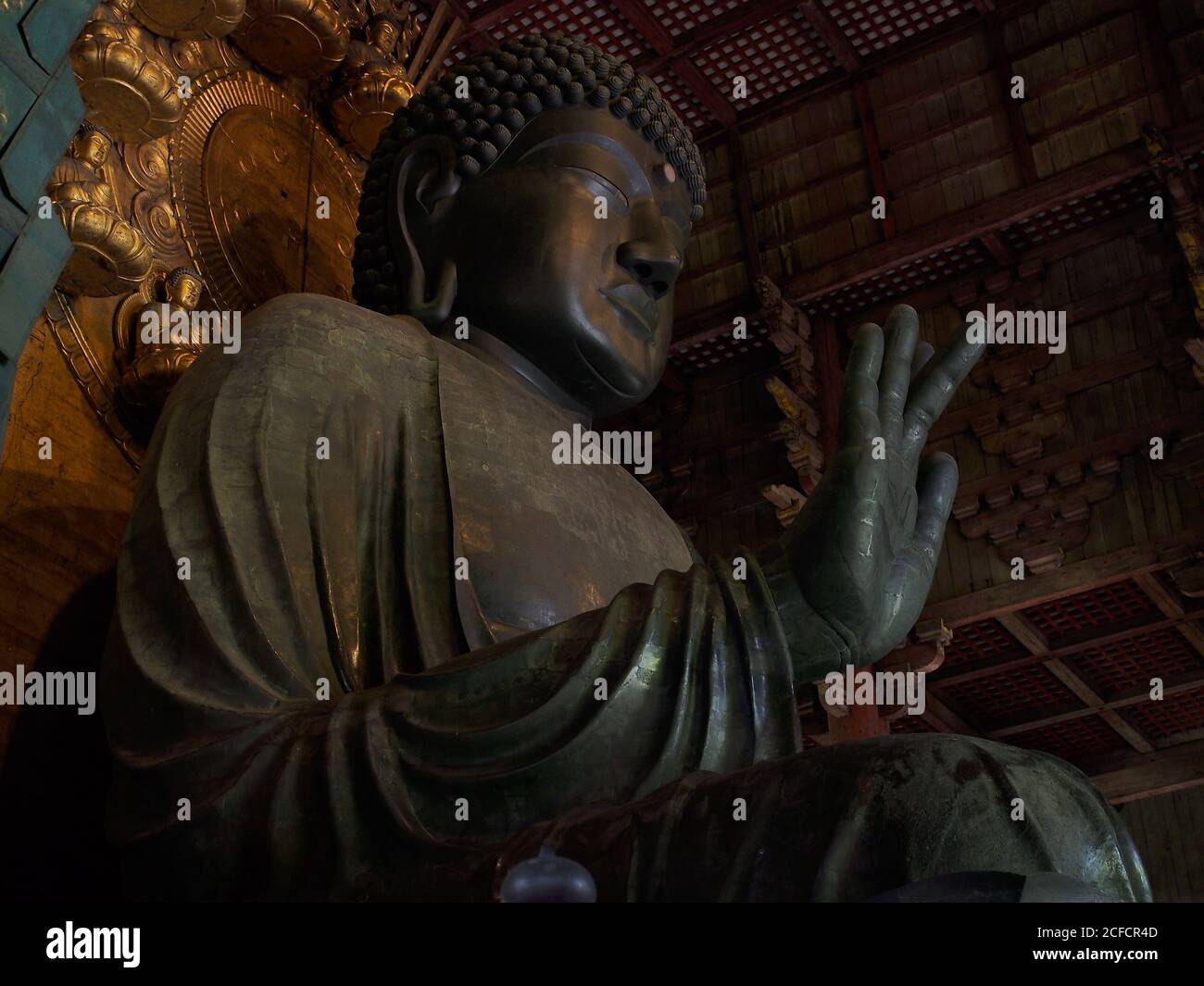 Statue of Buddha in traditional temple Stock Photo - Alamy