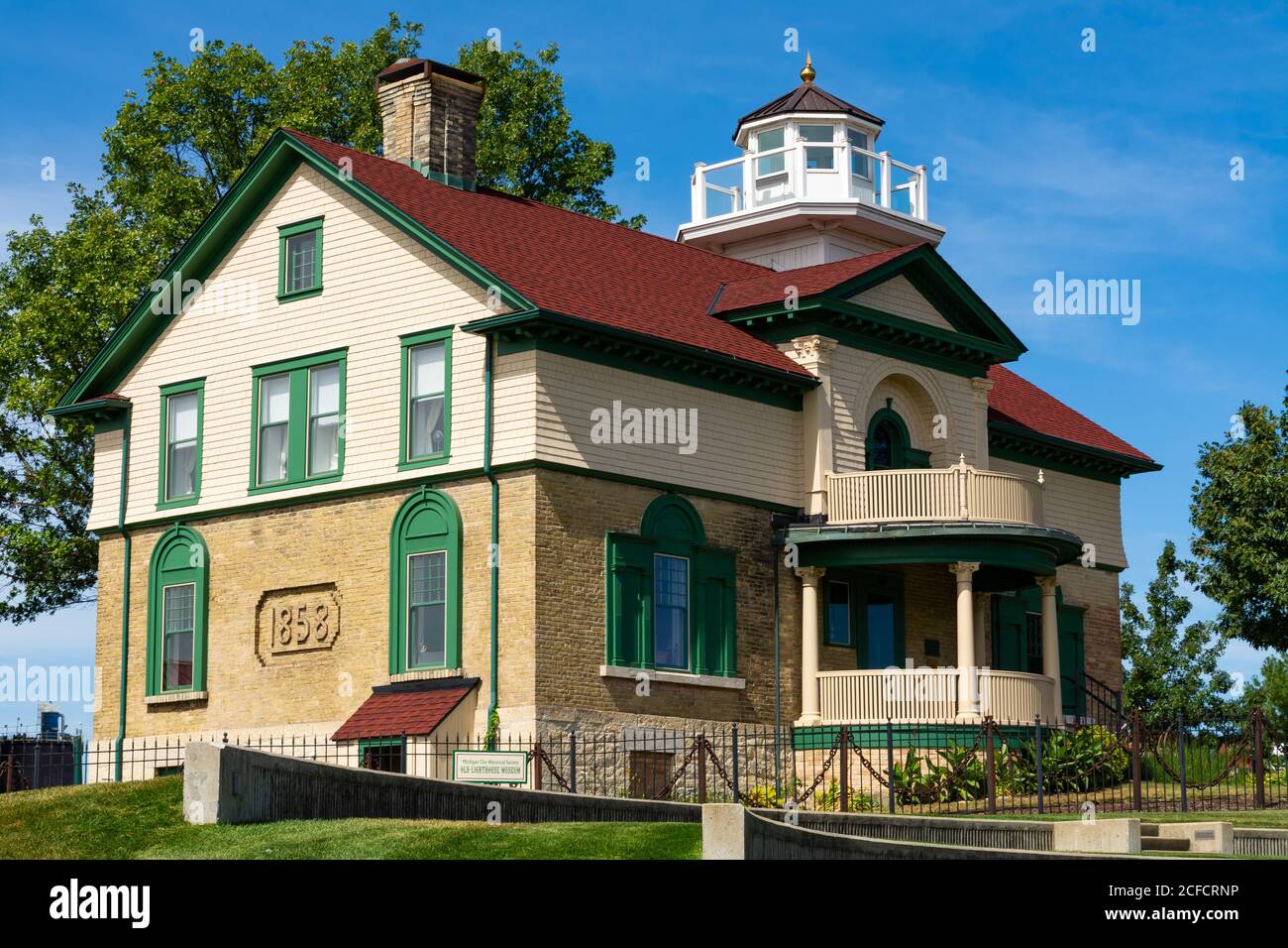 The Old Michigan City Lighthouse on a beautiful Summer morning ...