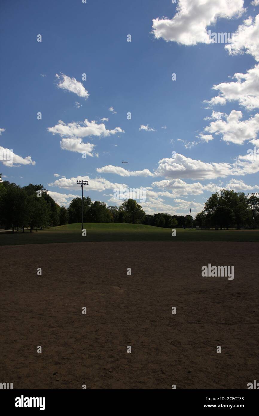 The empty baseball diamond at the local park Stock Photo - Alamy