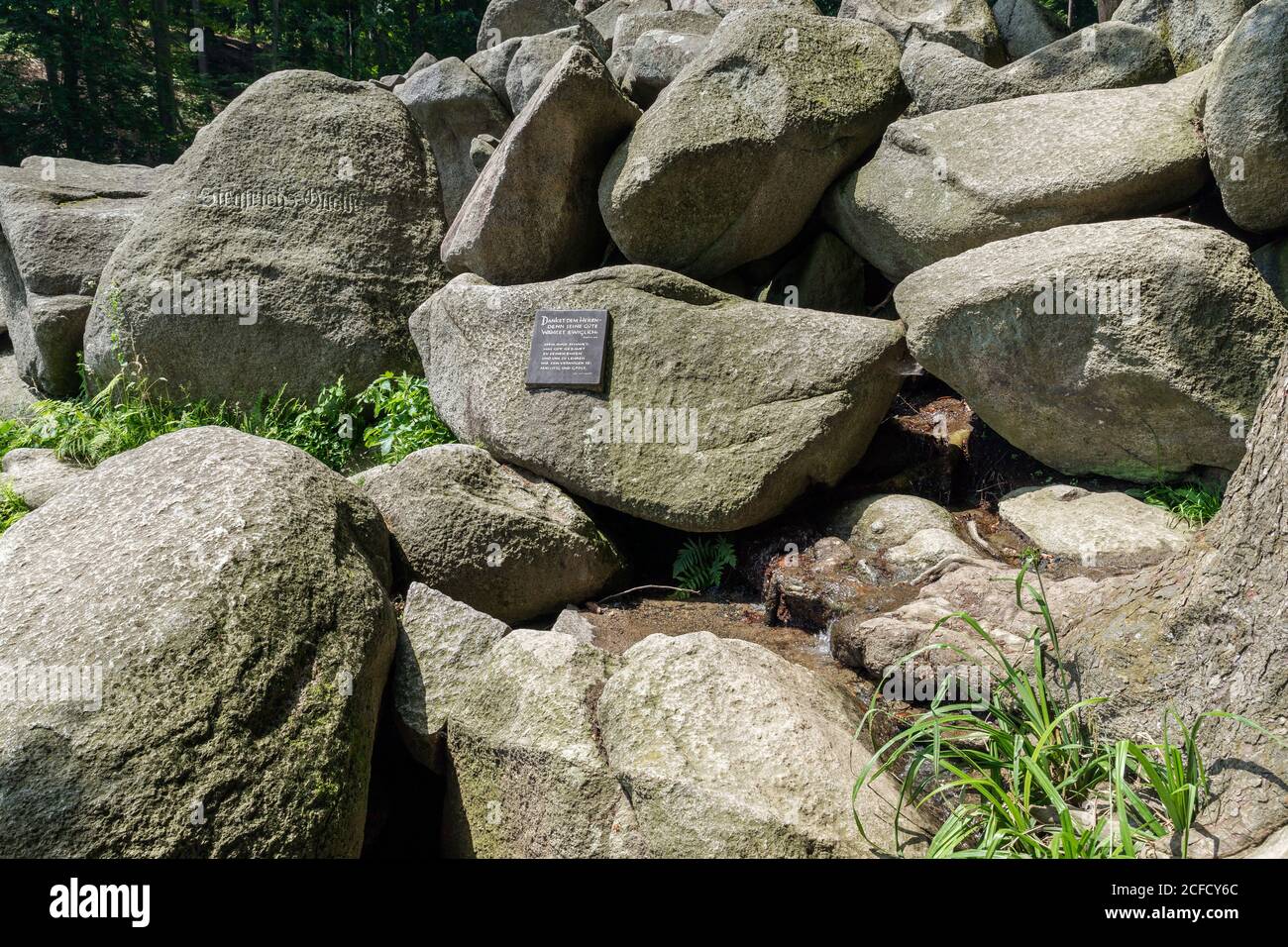 Germany, Hesse, Lautertal-Reichenbach, Siegfried spring at the ...