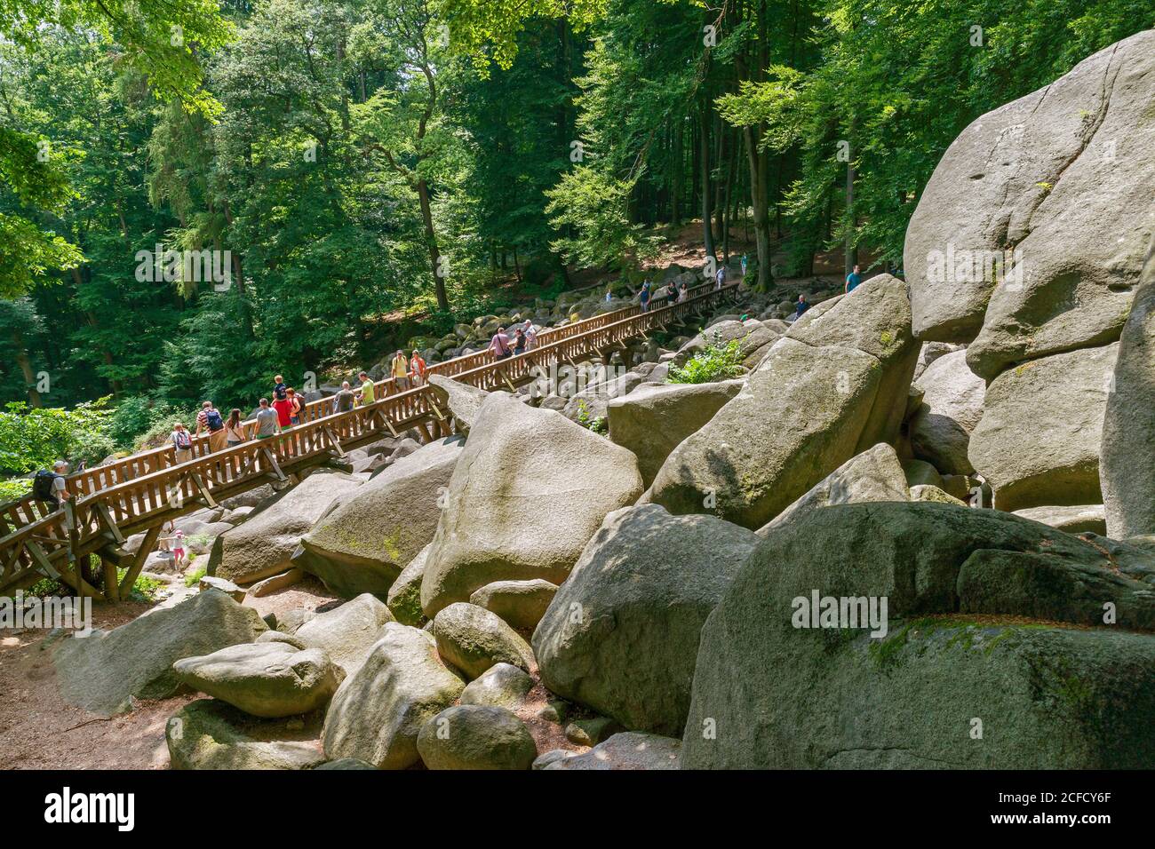 Germany, Hesse, Lautertal-Reichenbach, The Felsenmeer is a popular ...
