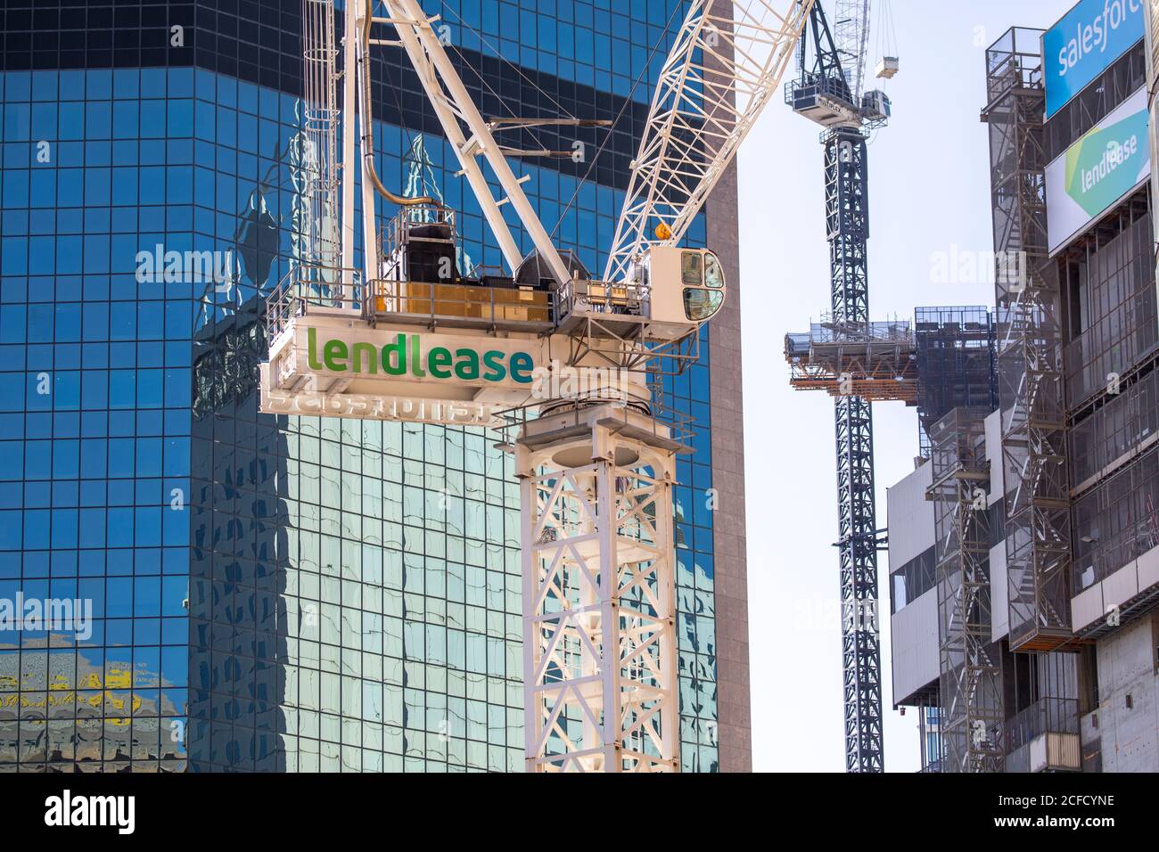 Lendlease construction and development site in Sydney city centre,NSW ...
