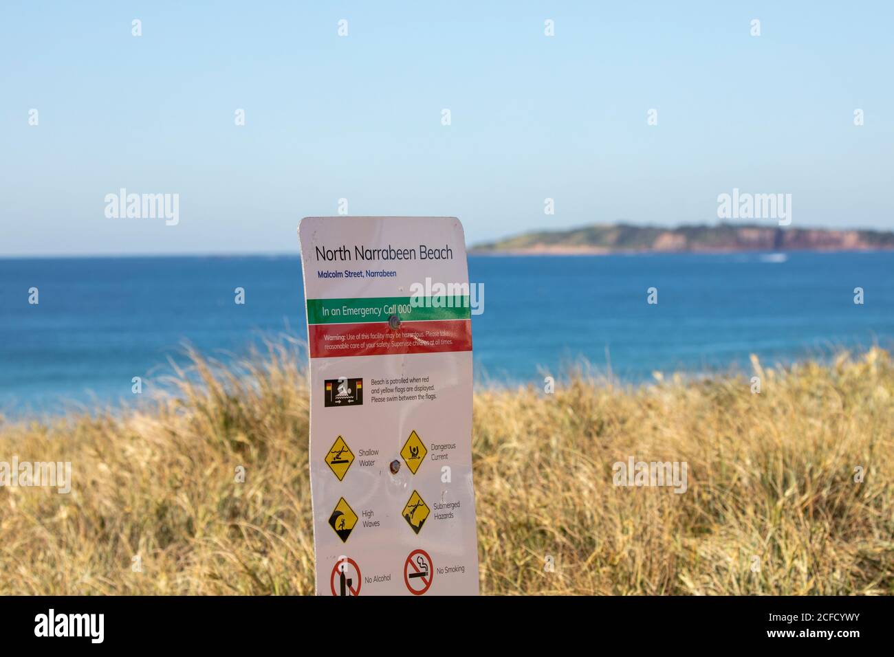 North Narrabeen beach sign on Sydney northern beaches,NSW,Australia ...