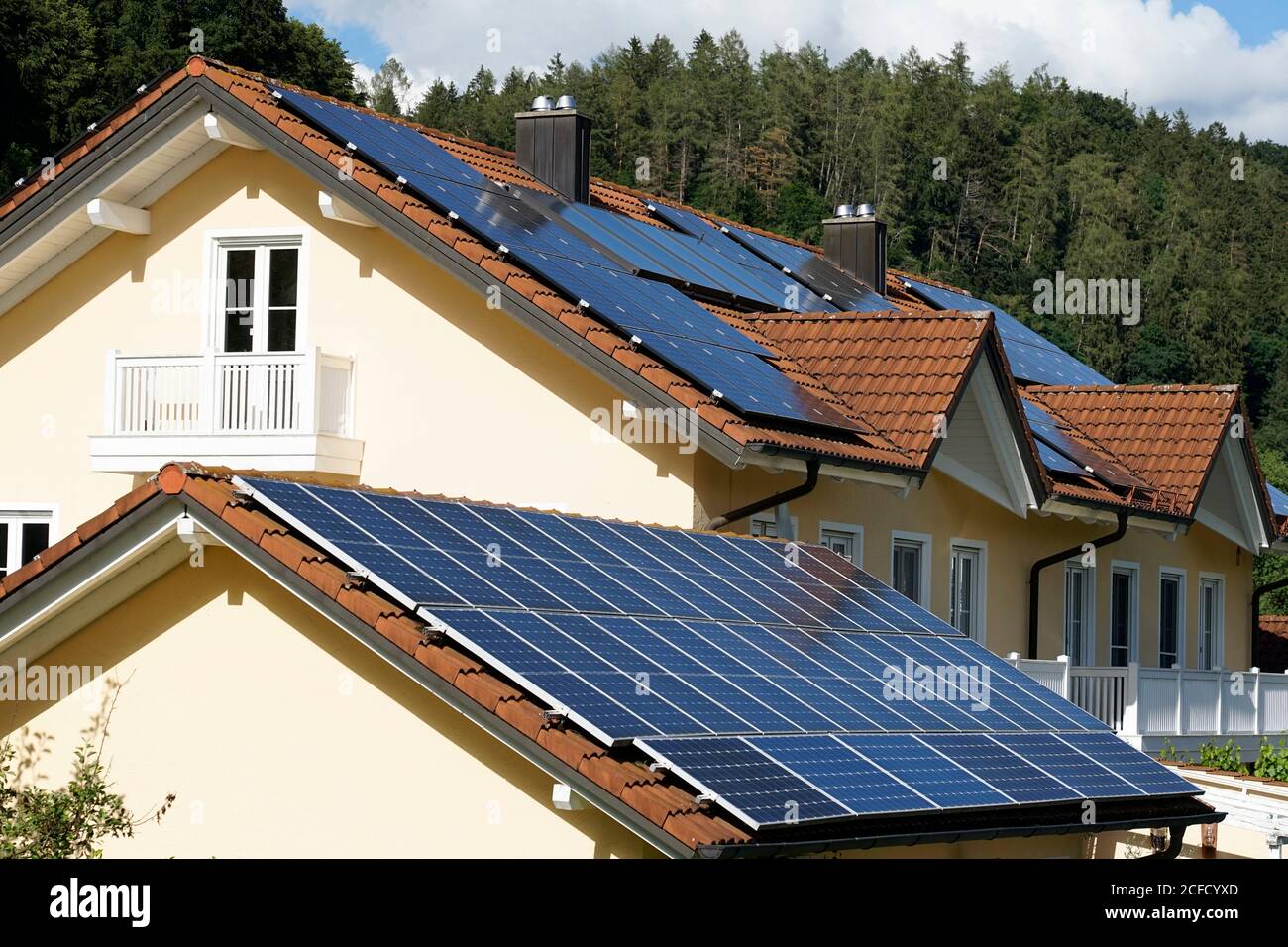 Germany, Bavaria, Upper Bavaria, district of Altötting, residential ...
