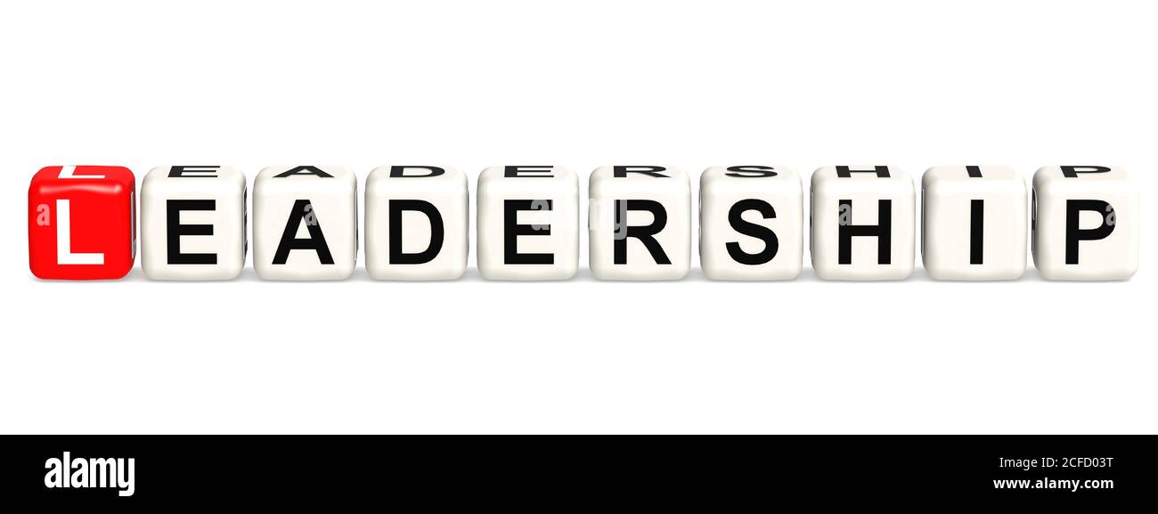 Leadership cube crossword on white background, 3D rendering Stock Photo ...