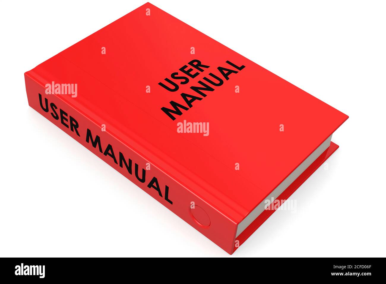 User manual isolated on white background, 3D rendering Stock Photo - Alamy
