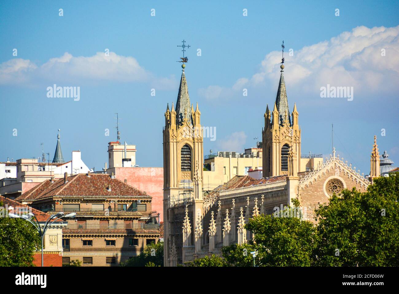Two 2 cathedral church spires towers hi-res stock photography and ...
