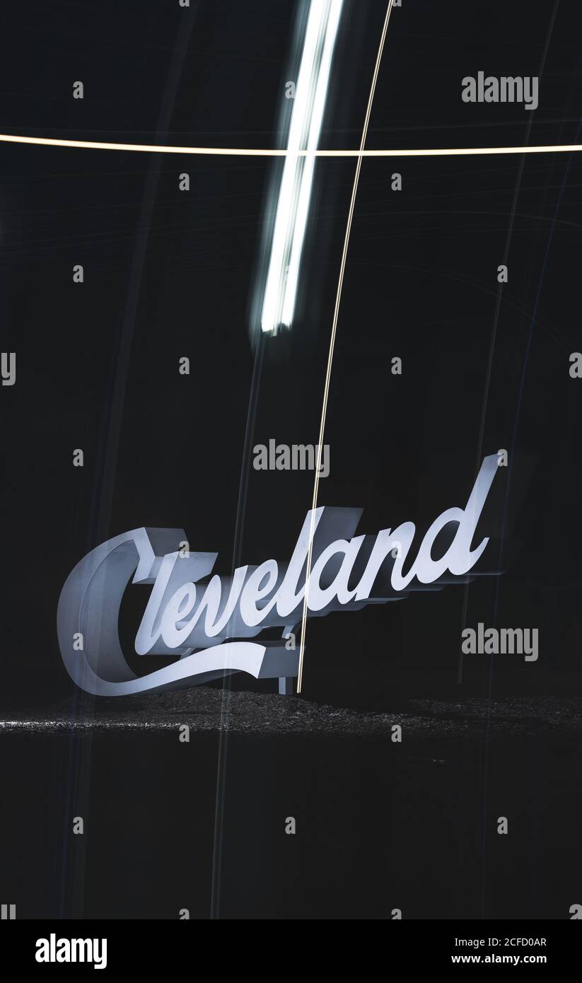 Cleveland script sign hi-res stock photography and images - Alamy