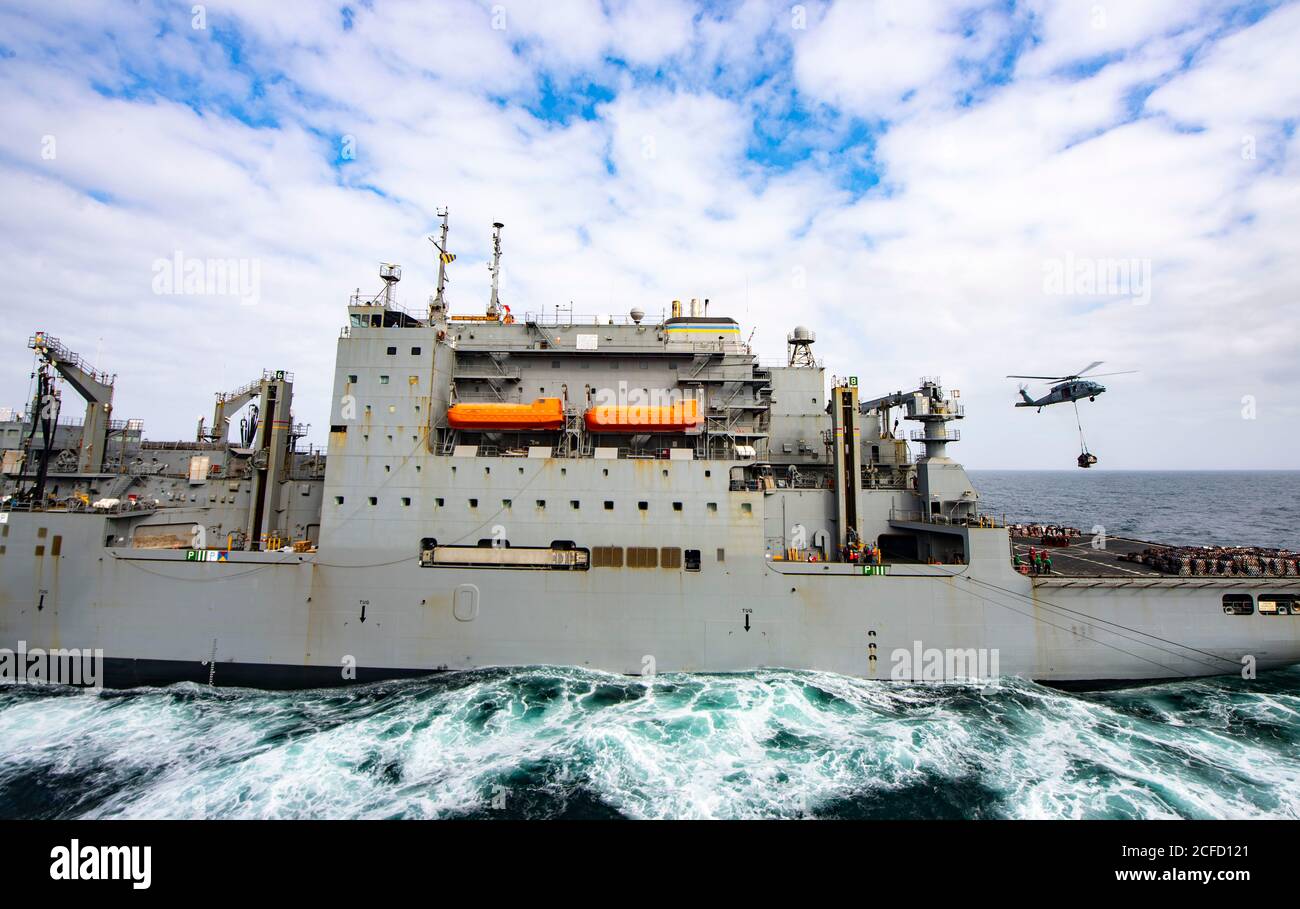 200901-N-FQ453-1011 ARABIAN SEA (Sep. 1, 2020) The Lewis and Clark ...