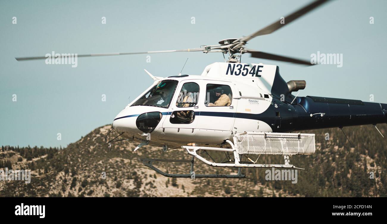 Interagency Firefighters land an Airbus AS350 B3e in response to the ...