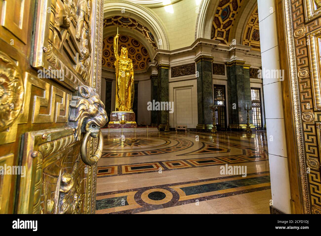 View of the magnificent Capitol with a golden statue, Old Havana, Cuba ...