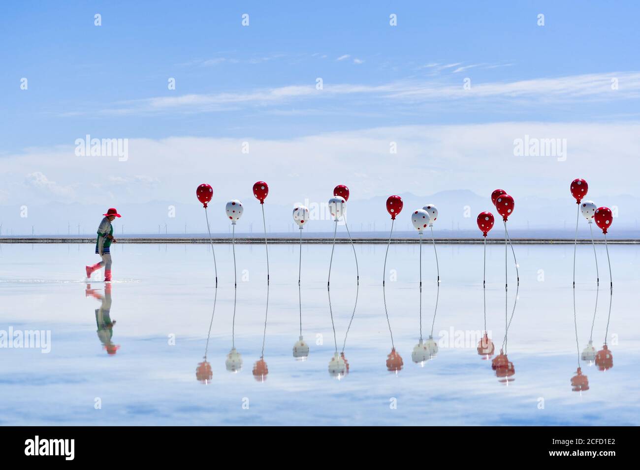 Wulan, China's Qinghai Province. 4th Sep, 2020. A tourist is seen at ...