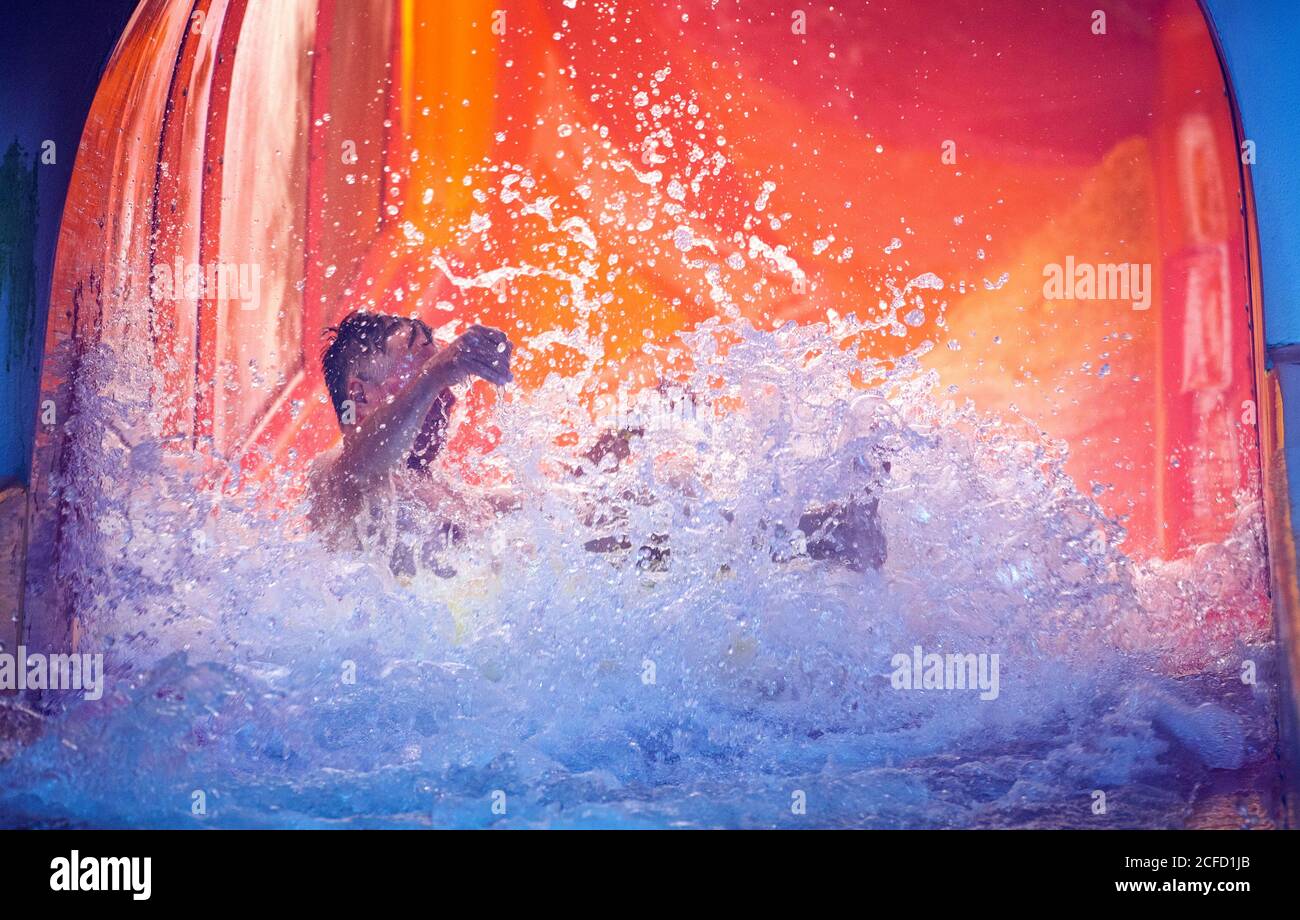 Indoor pool slides hi-res stock photography and images - Alamy