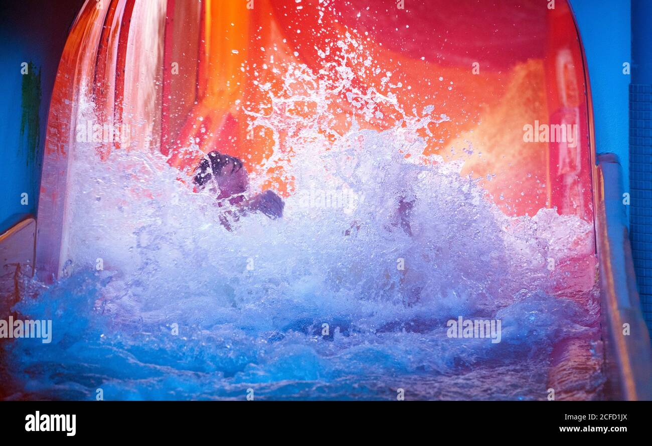 Indoor pool slides hi-res stock photography and images - Alamy