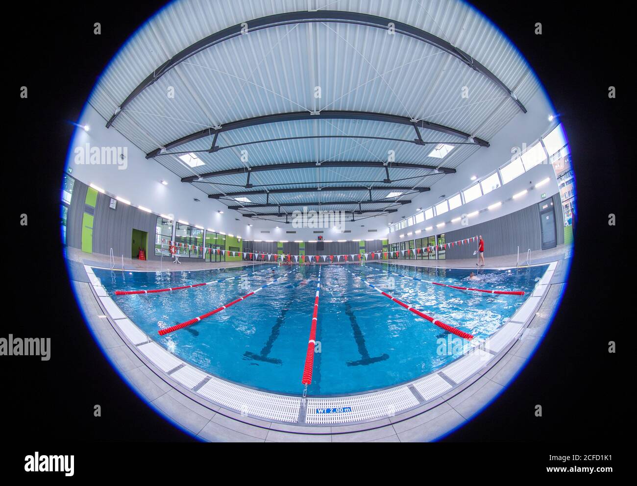 Wismar, Germany. 03rd Sep, 2020. Only a few swimmers are in the large ...