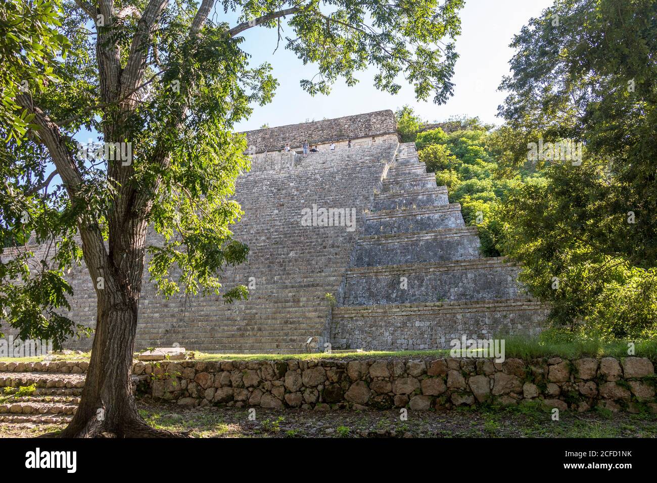 Ancient buildings on the site of the ancient Mayan city of Uxmal ...