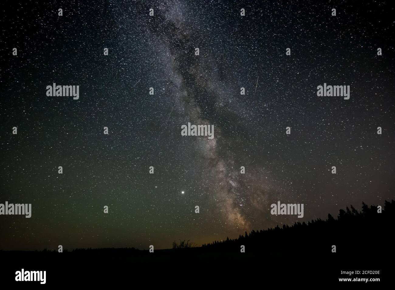 Milky Way and Stars Glowing during a Night Sky Stock Photo - Alamy