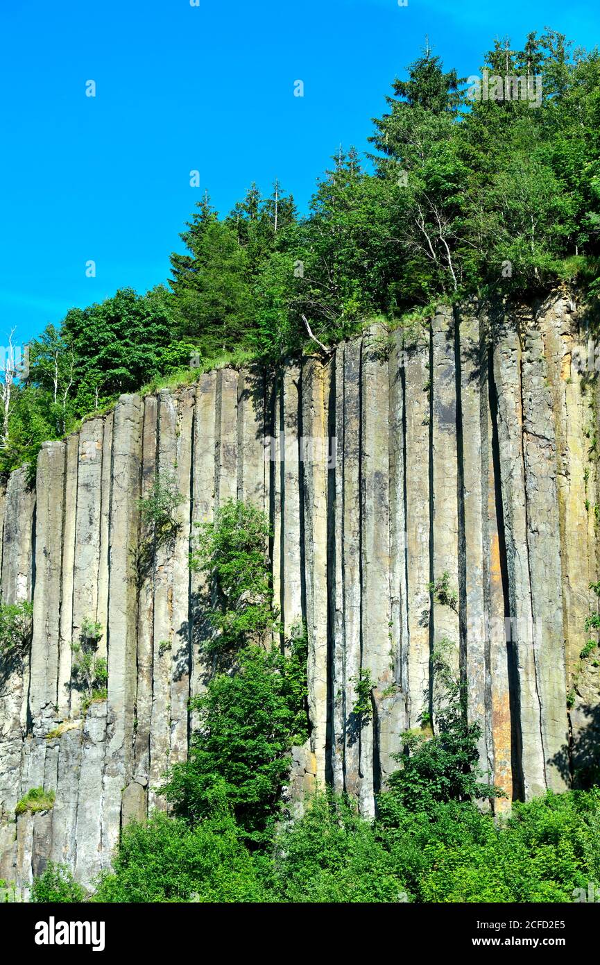 Basalt columns at the scheibenberg hi-res stock photography and images ...