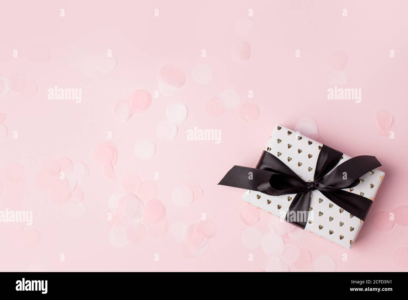 Gift or present box on pastel pink background, Credit card reward point ...