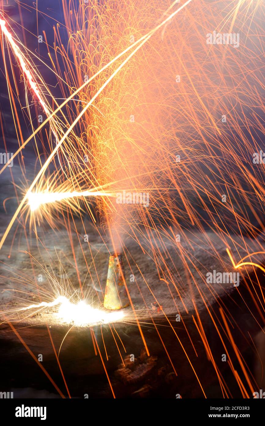 Germany, fireworks at the turn of the year Stock Photo - Alamy