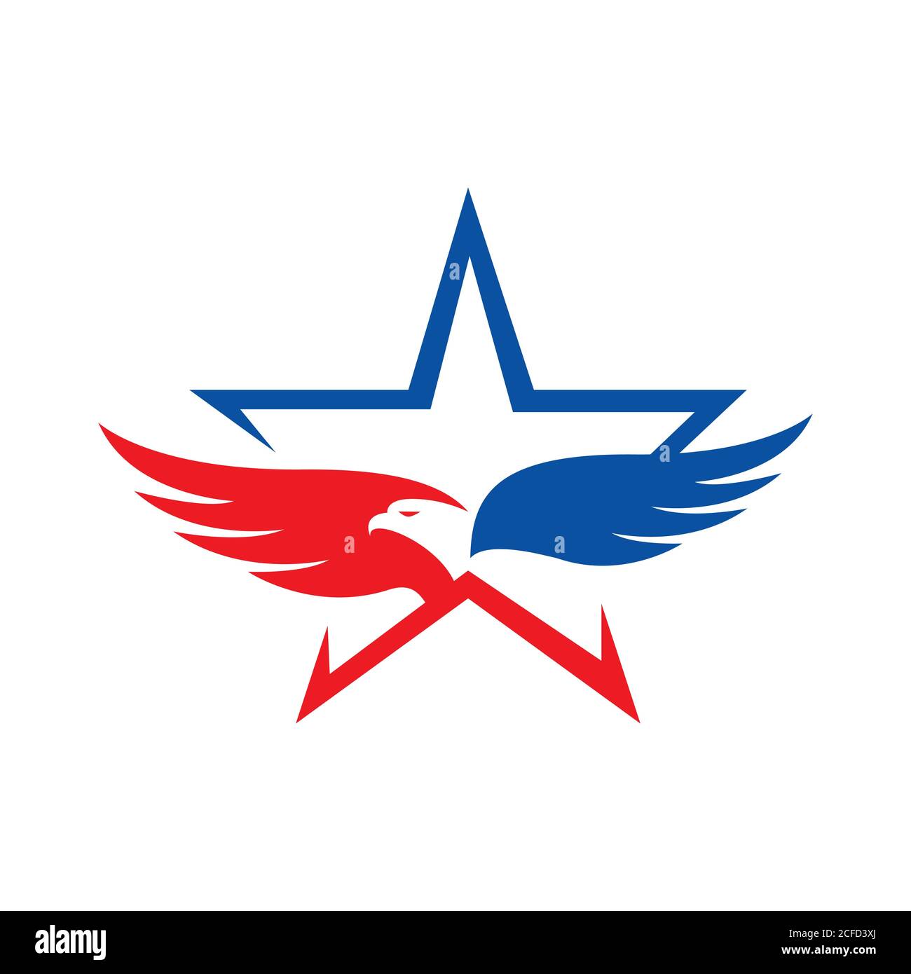 Red White And Blue Eagle Logo