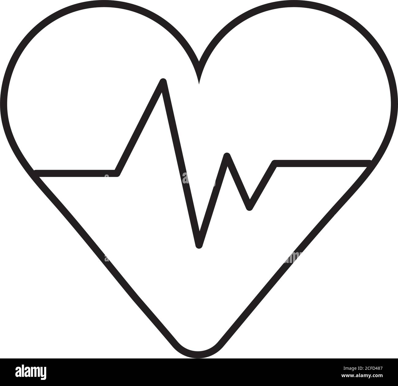 medical heart cardiology pulse line icon vector illustration design ...