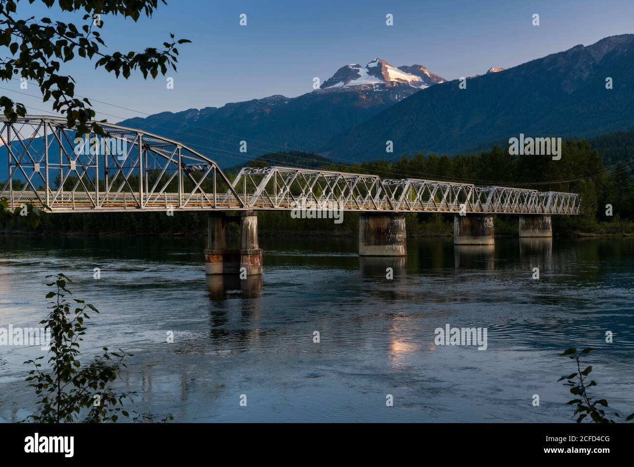 The Columbia River and Mount Begbie near Revelstoke, British Columbia ...