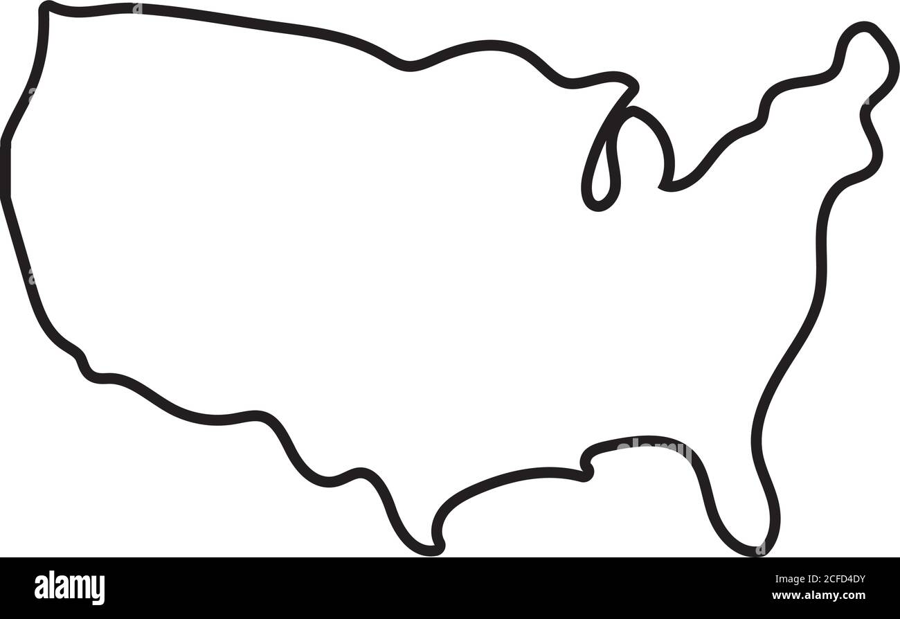 usa elections flag in map line style icon vector illustration design ...
