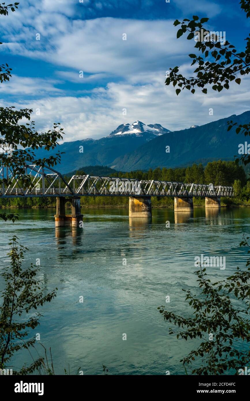 The Columbia River and Mount Begbie near Revelstoke, British Columbia ...