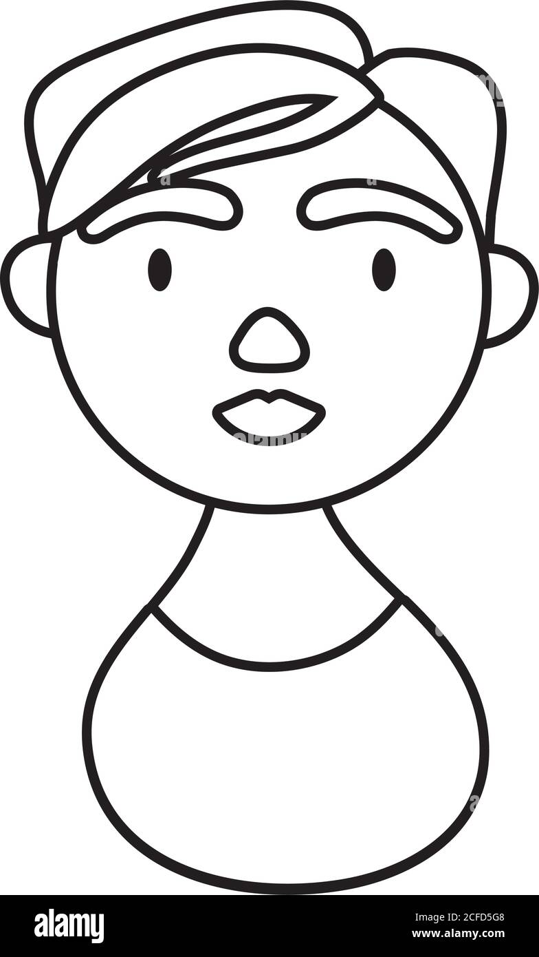 woman character with short hair national hispanic heritage line style ...