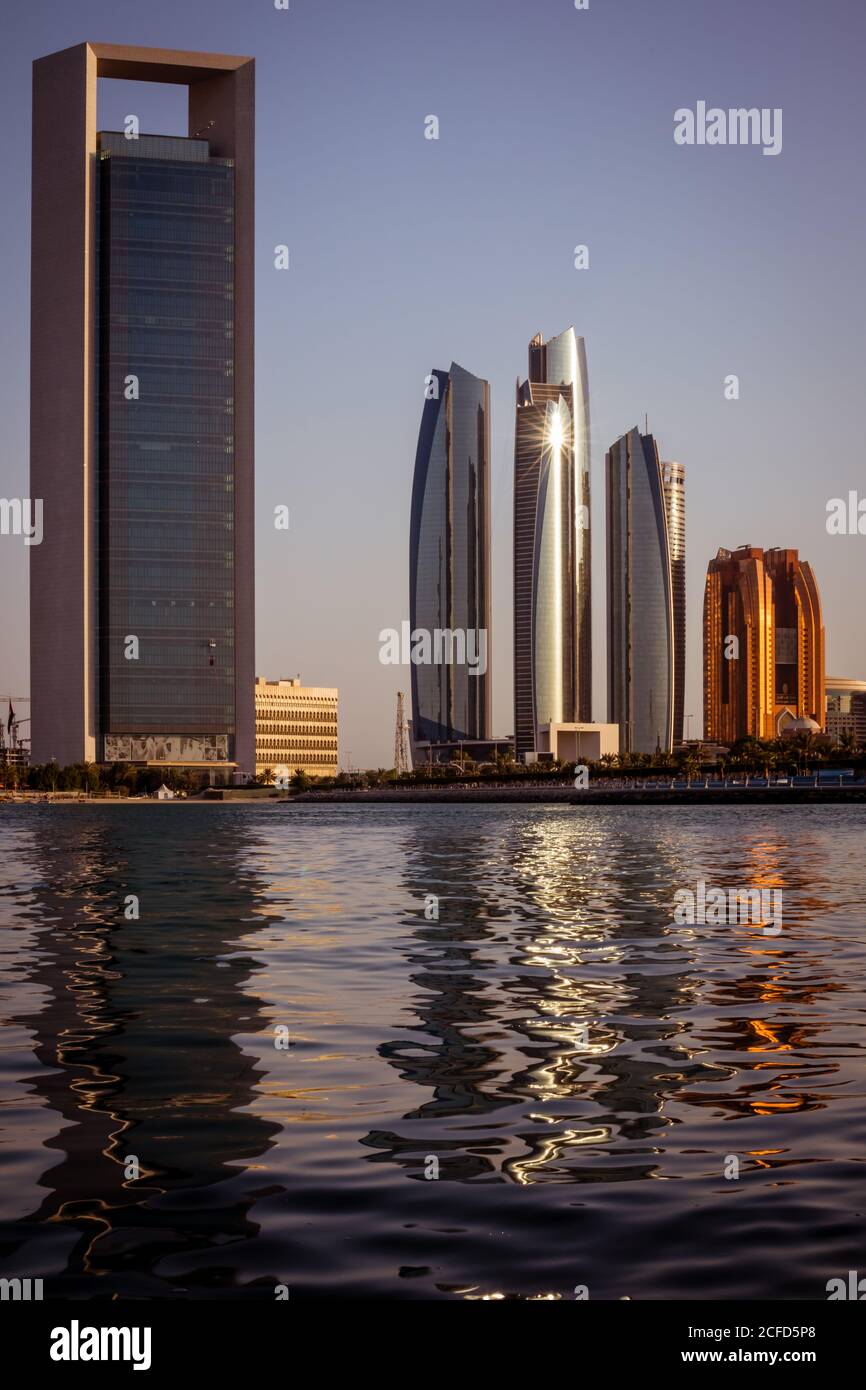 Abu Dhabi, 5 September 2020: Capital of the United Arab Emirates. Sunny ...