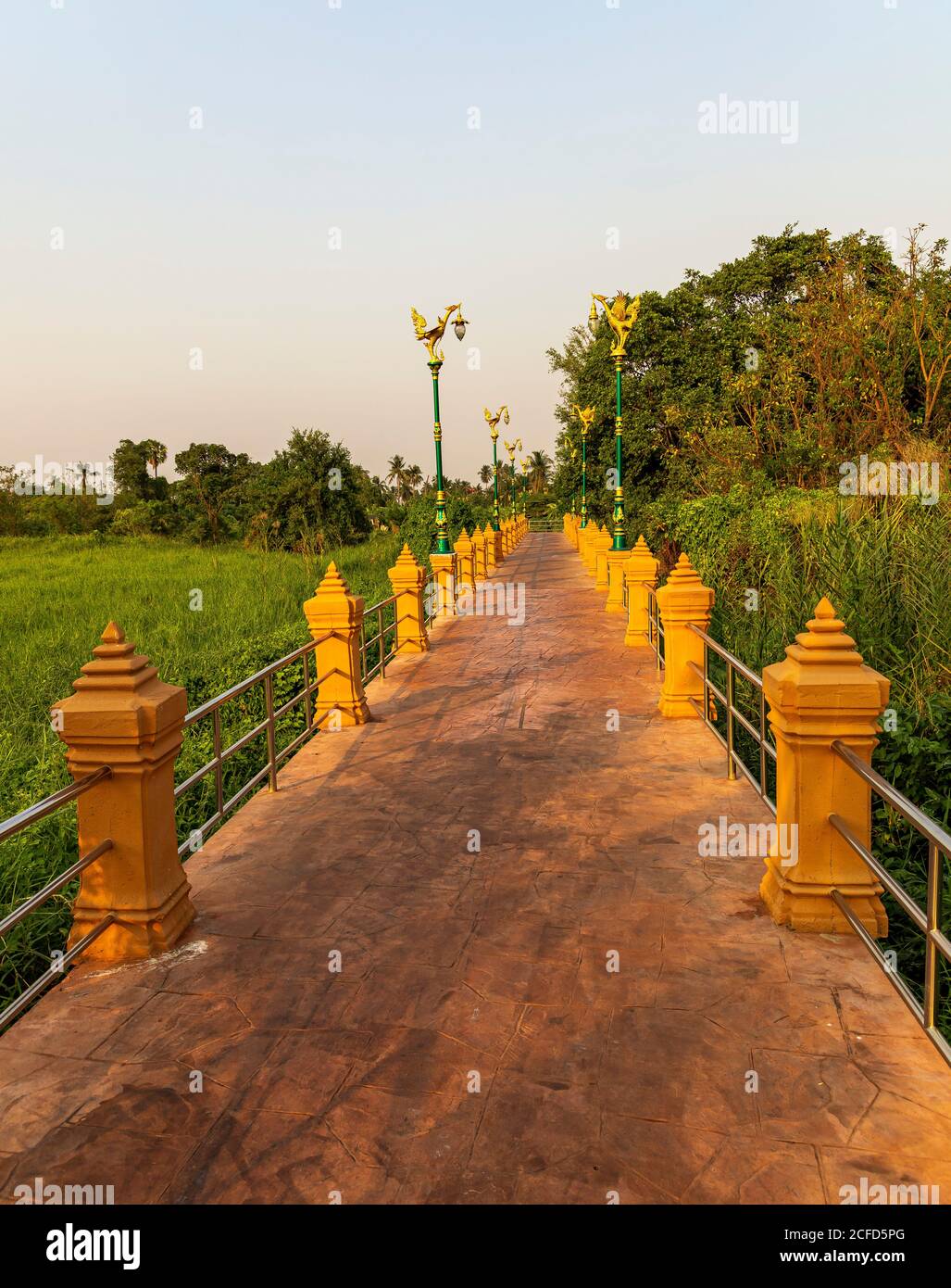 Path with stone pillars through nature on koh kret hi-res stock ...