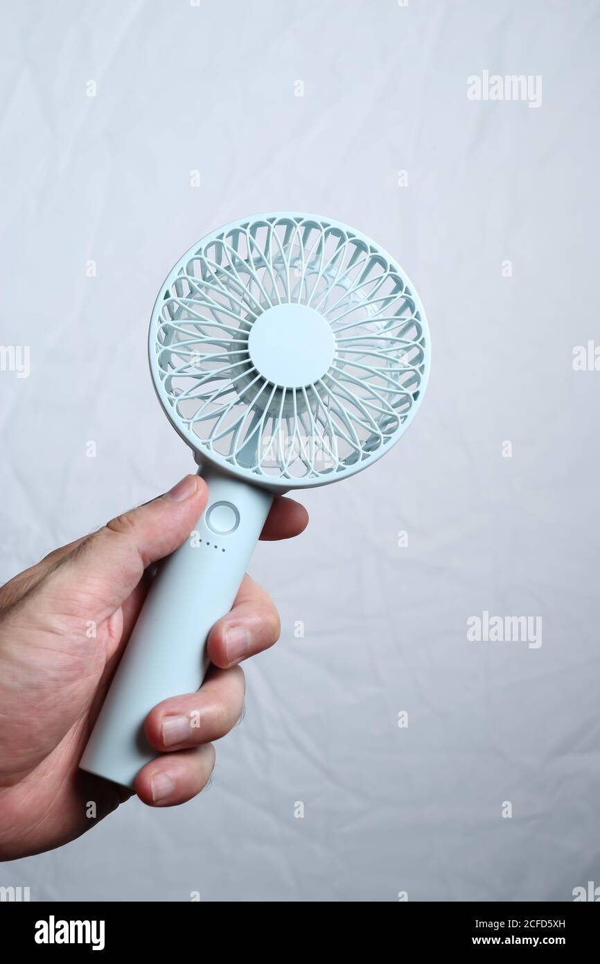 Tokyo, Japan, 09/03/2020 , portable fan with rechargeable batteries ...