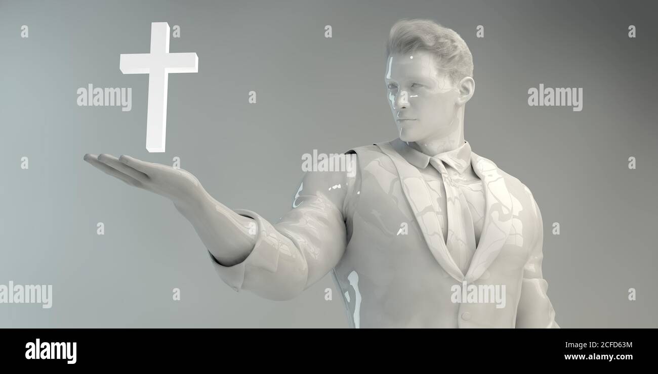 Christian Man and His Faith in Christianity Stock Photo - Alamy