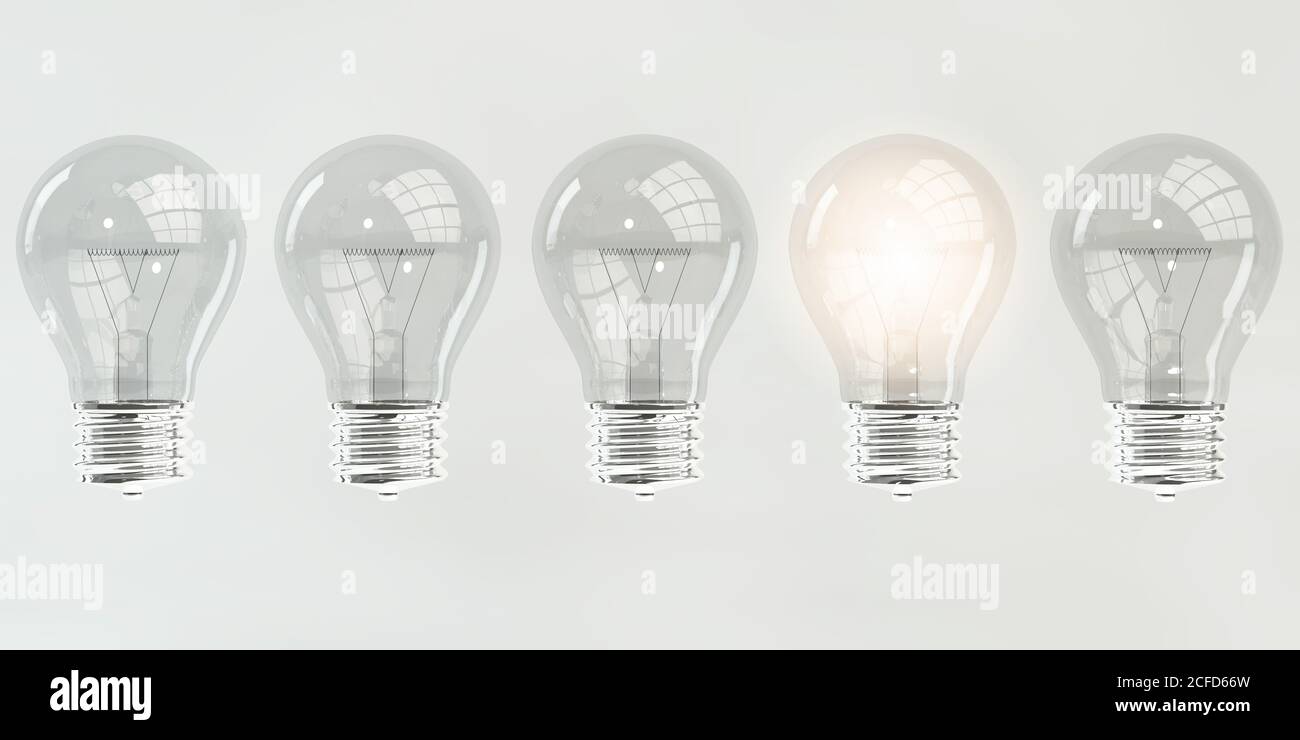 Light Bulb Idea Special Moment of Inspiration Concept Stock Photo - Alamy