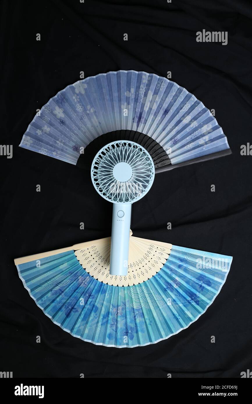 Tokyo, Japan, 09/03/2020 , portable fan with rechargeable batteries ...