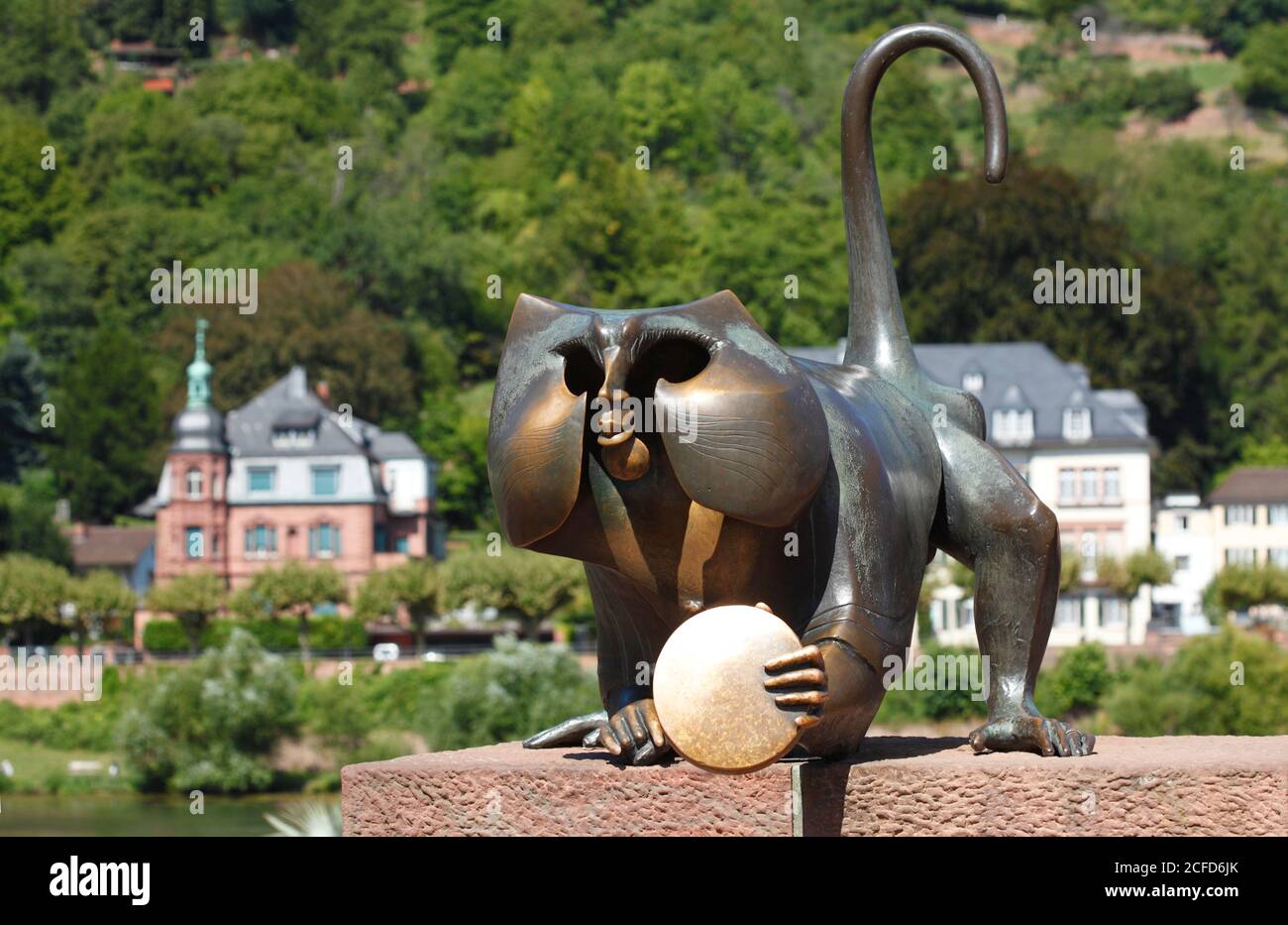 City monkey or bridge monkey, Karl Theodor Bridge or Old Bridge ...