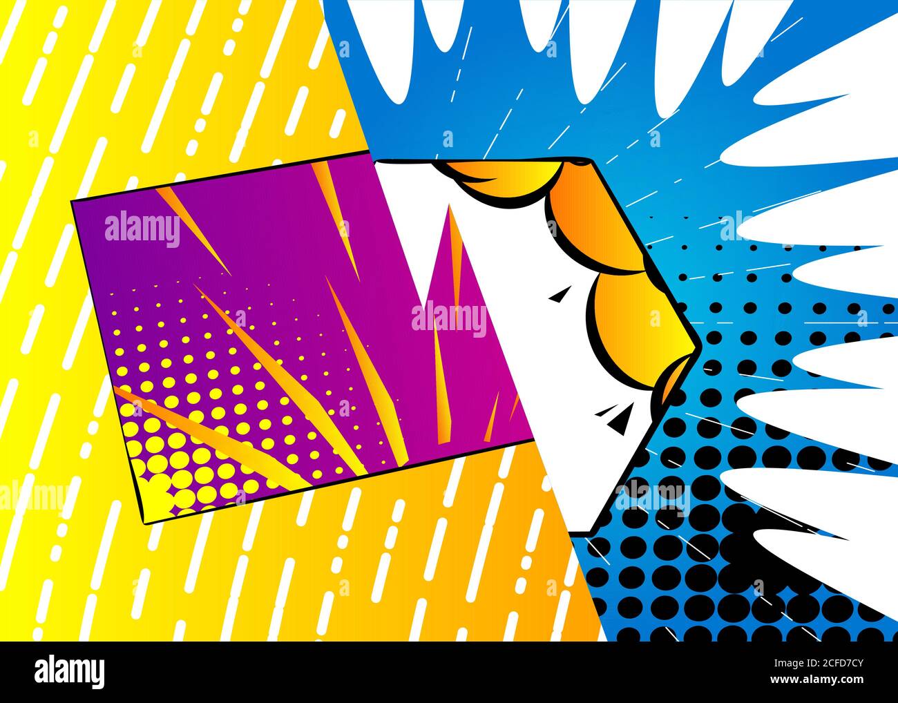 Pop Art Comic Design Colored Background Comic Book Illustration