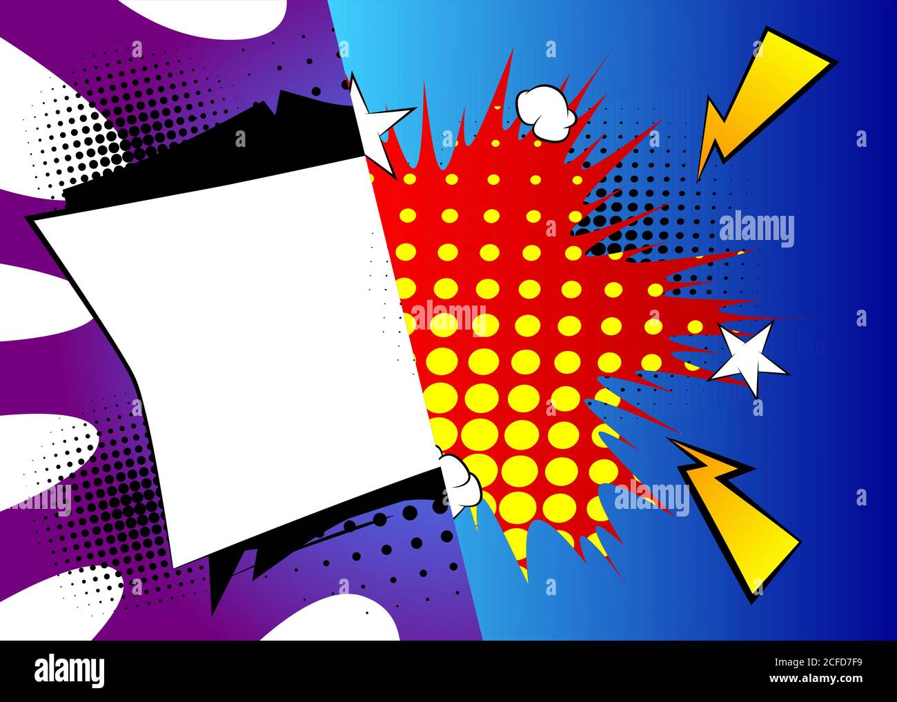 Pop Art Comic Design Colored Background Comic Book Illustration