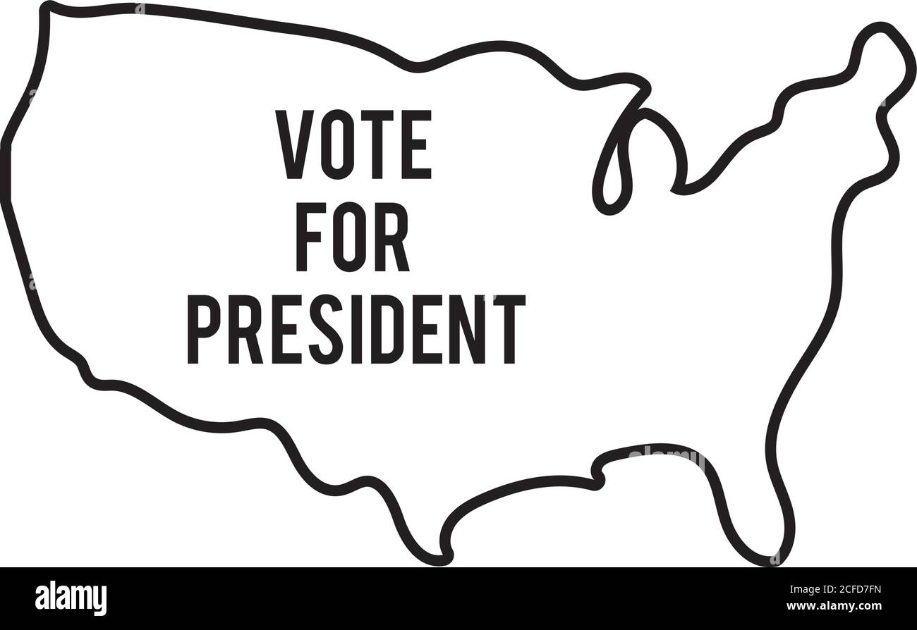 Usa voting map Black and White Stock Photos & Images - Alamy